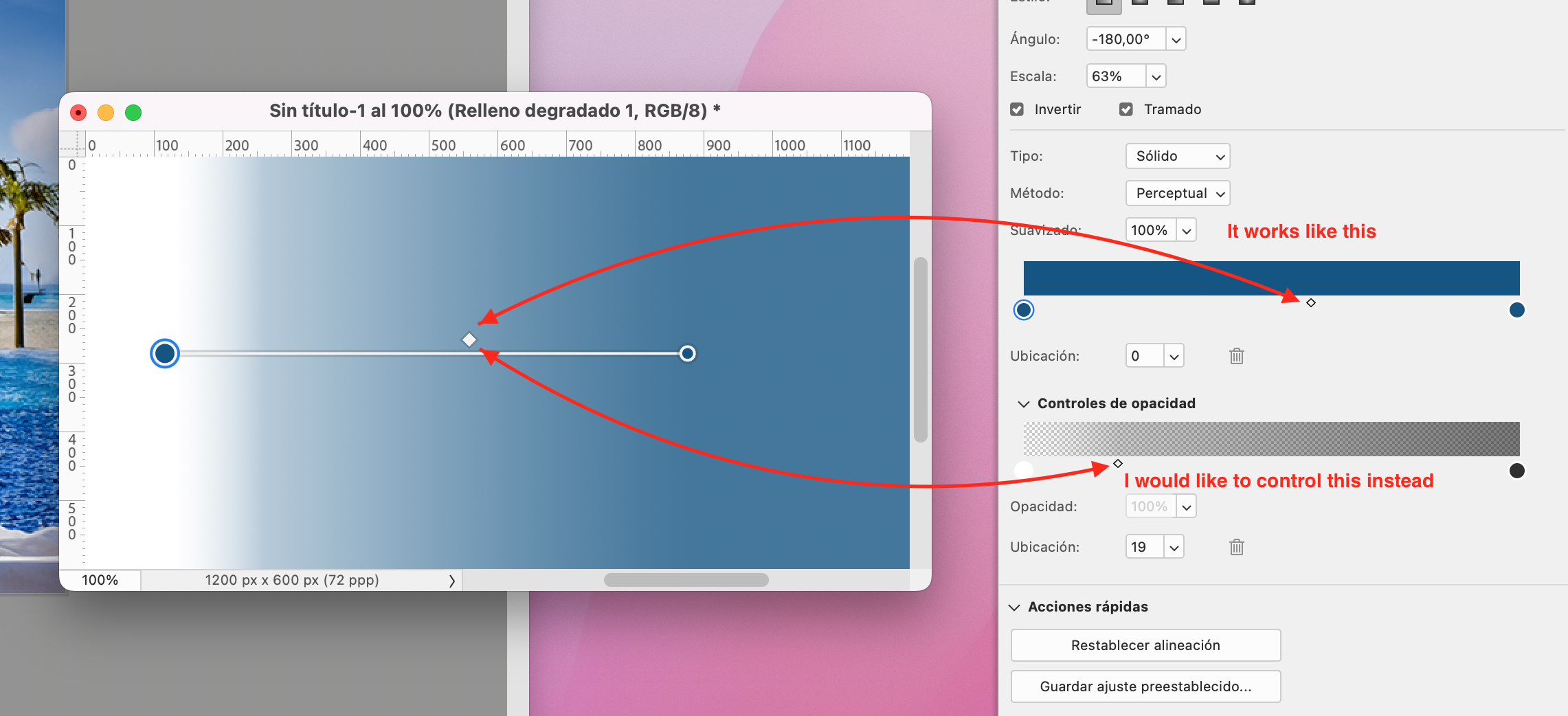 Change opacity in a gradient using the slider over... - Adobe Product Community - 13852748