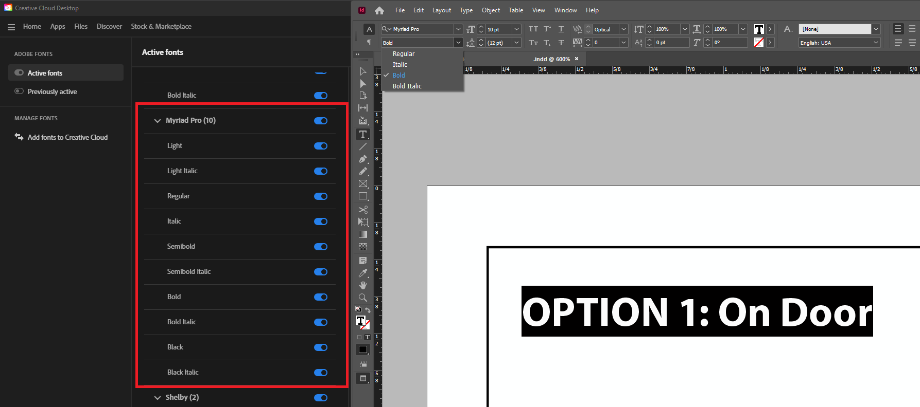 Solved: InDesign - Windows 10 - Missing font that is activ... - Adobe ...