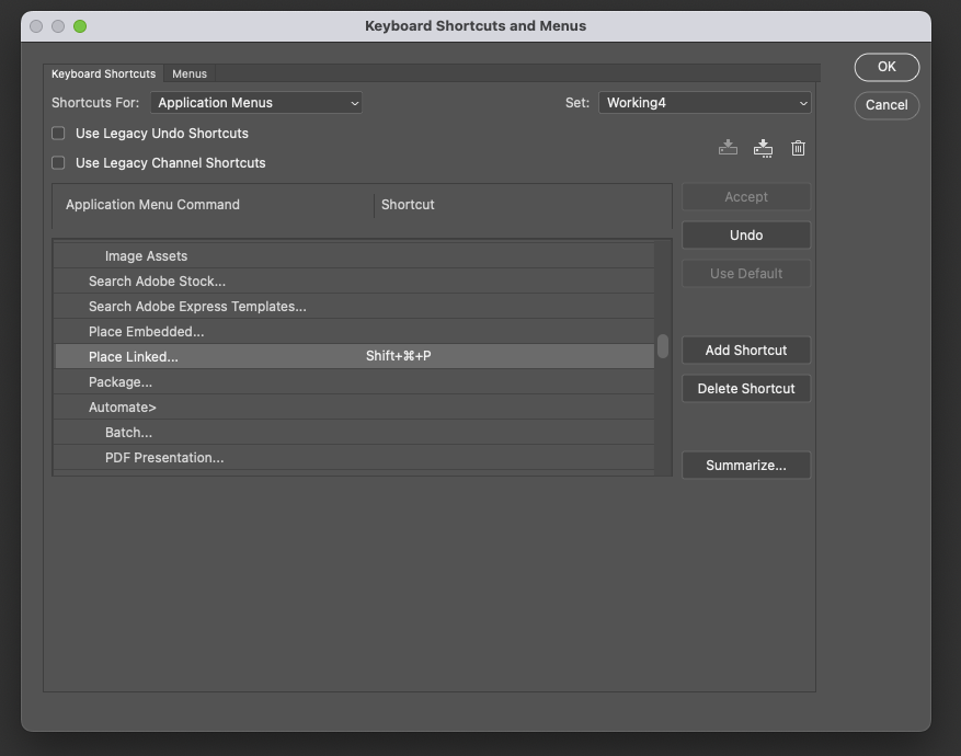 Solved: Custom Keyboard Shortcut Not Sticking - Adobe Support Community - 13862578