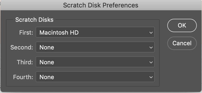 Please help me to remove scratch disk option in ph... - Adobe Support ...