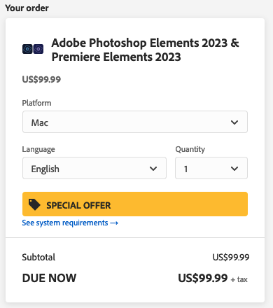 Solved: Upgrade version to Photoshop Elements and Premiere... - Adobe ...