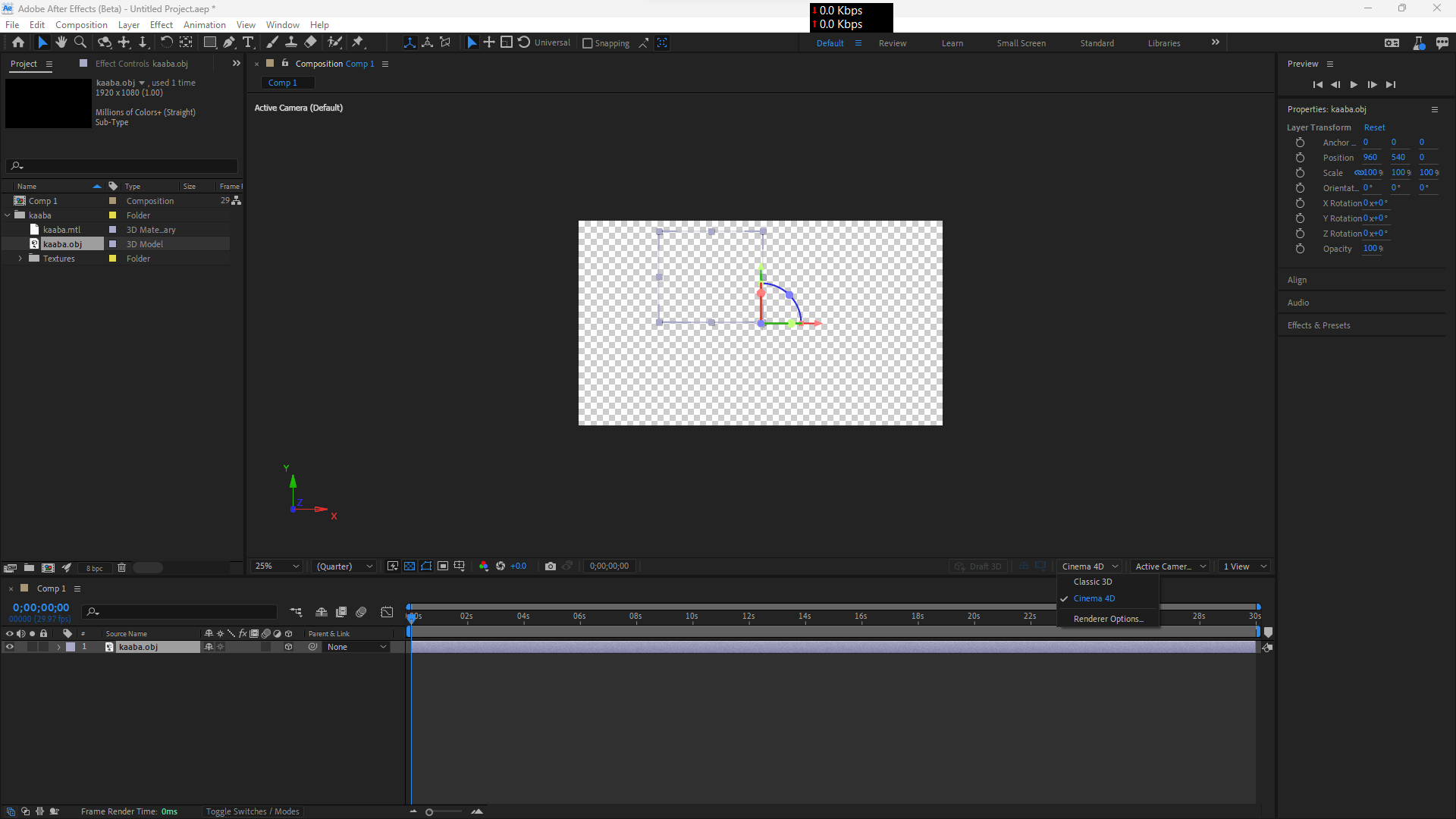 Solved: import 3d AE. 23.6 - Adobe Product Community - 13866619