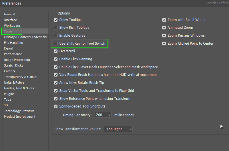 A setting for shortcuts - Adobe Product Community - 13871126