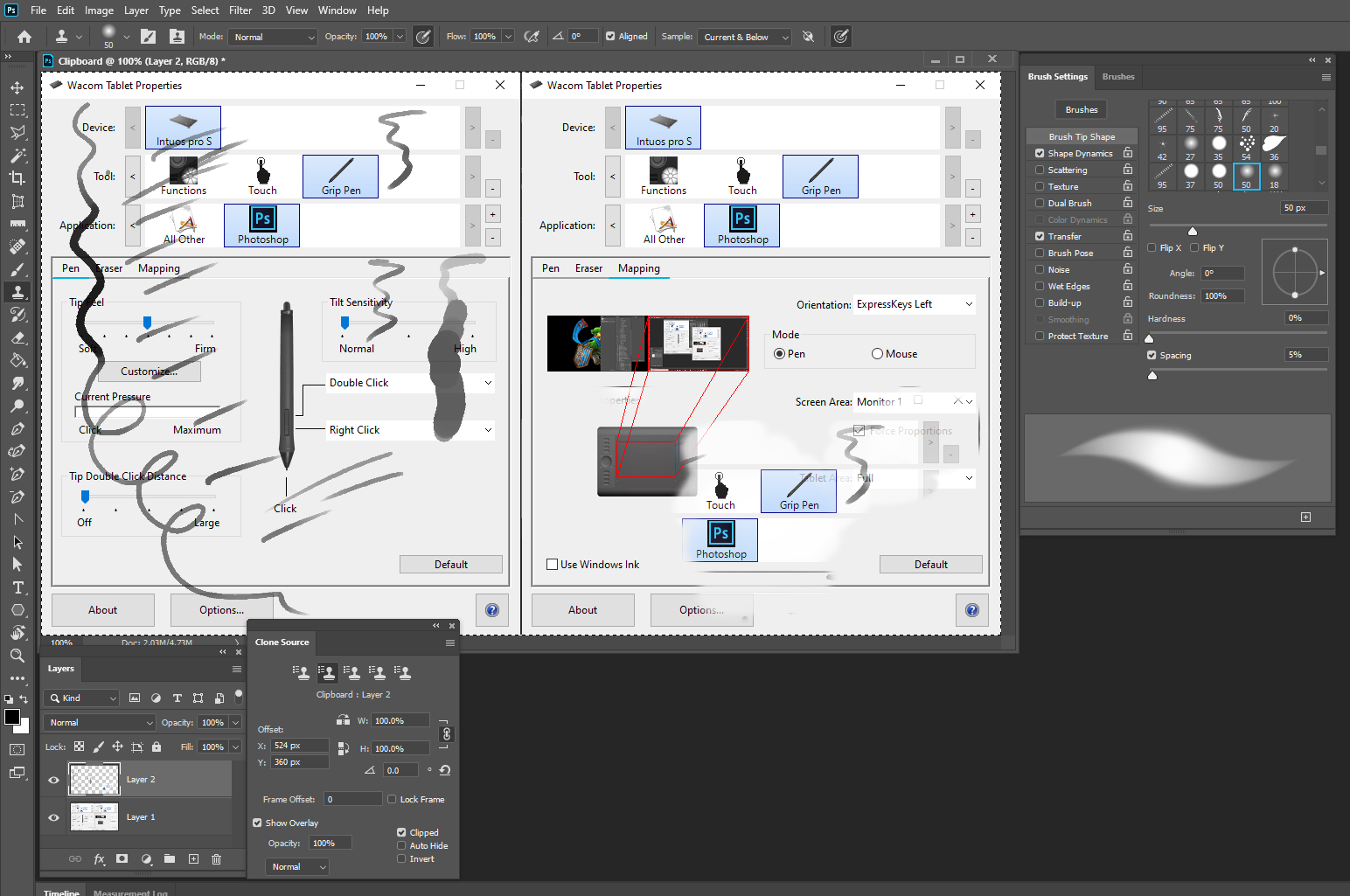 Wacom straight lines by cursor in Photoshop - Adobe Support Community ...