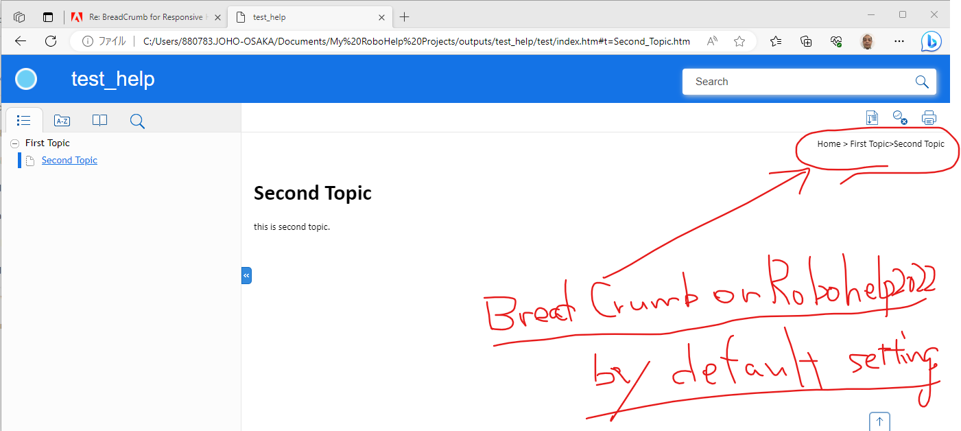 Solved: BreadCrumb for Responsive HTML5 (Azure_blue) on Ro... - Adobe Community - 13869824