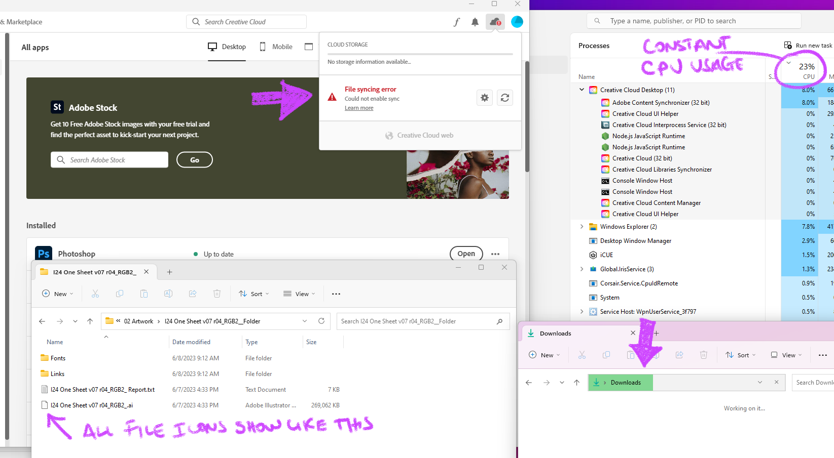 Creative Cloud desktop app causing high cpu usage ... - Adobe Product Community - 13832446