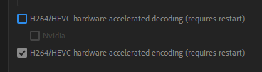Solved: h264/HEVC hardware accelerated encoding/decoding c... - Adobe ...