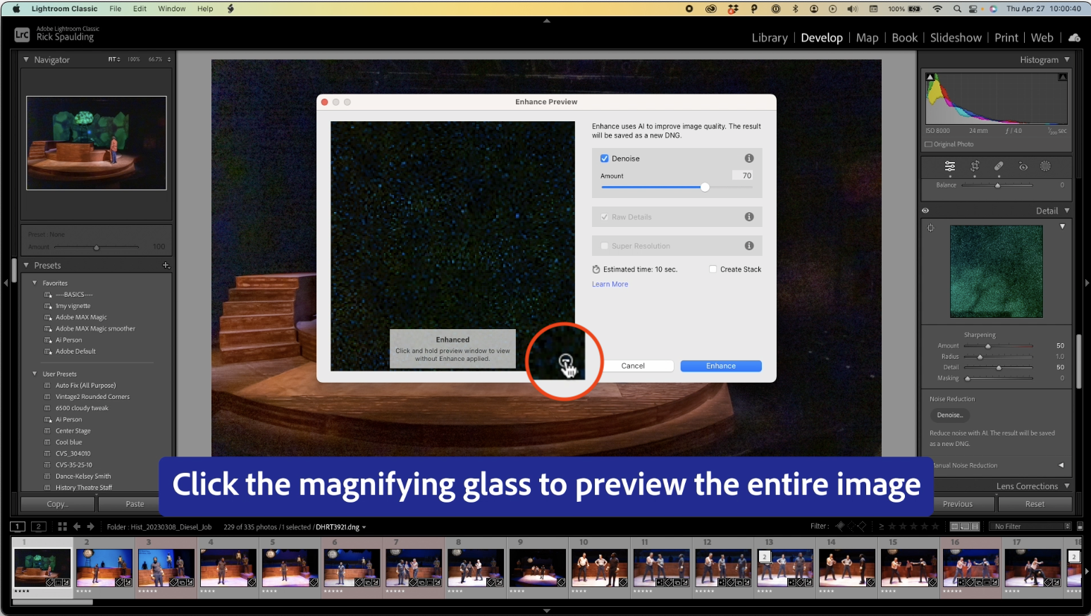 How to use the Denoise filter in Lightroom Classic... - Adobe Product ...