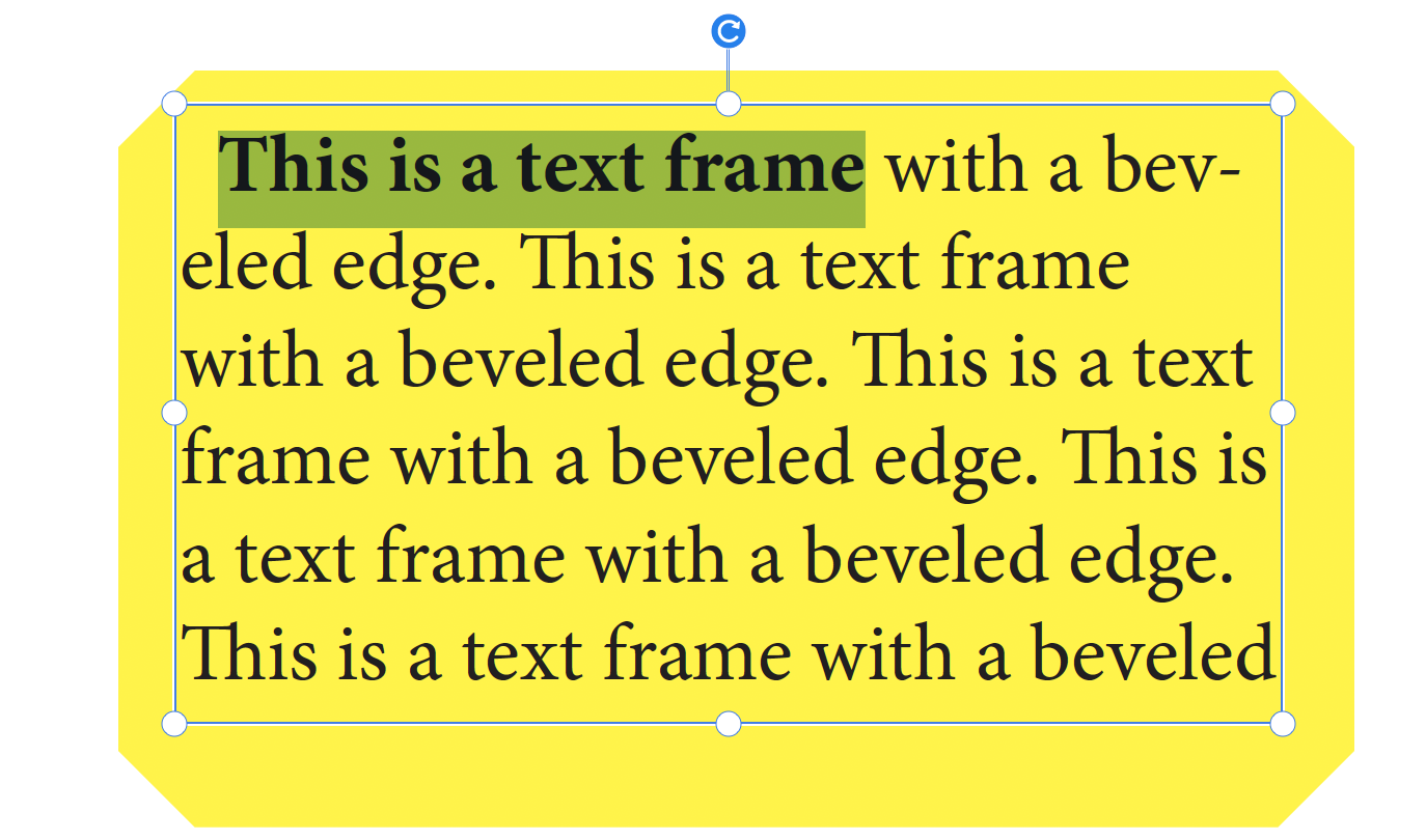 Solved: Text frame with bevel: Text not selectable in Acro... - Adobe ...
