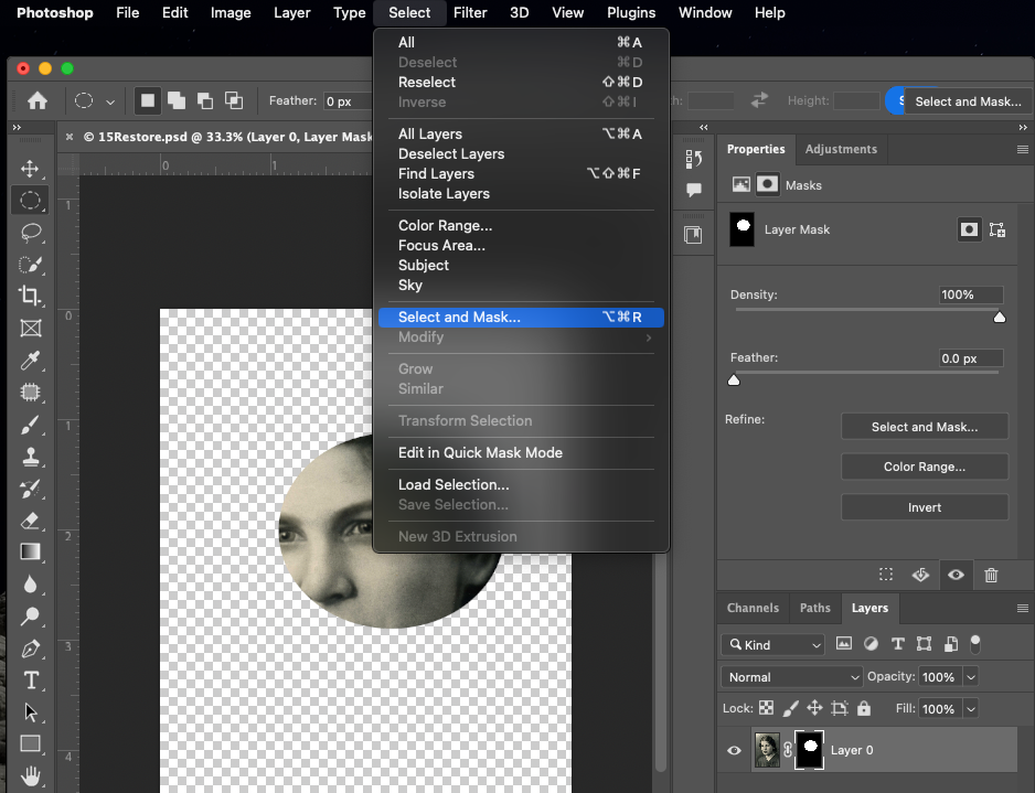 Can’t access “refine edge” sliders in Photoshop 20... - Adobe Community ...