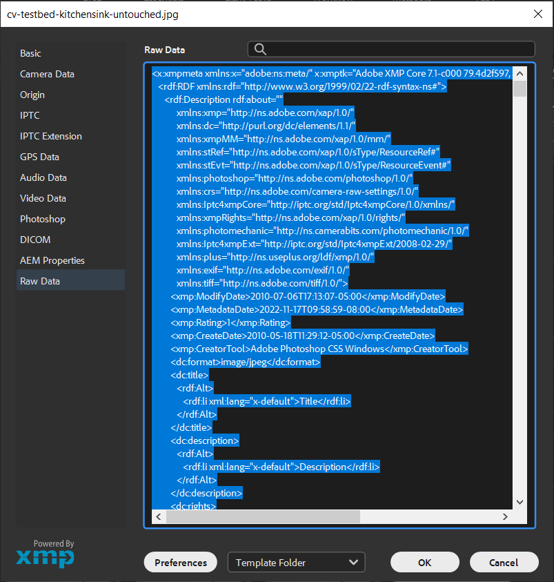 Meta data (IPTC) not being refreshed from files - Adobe Product ...