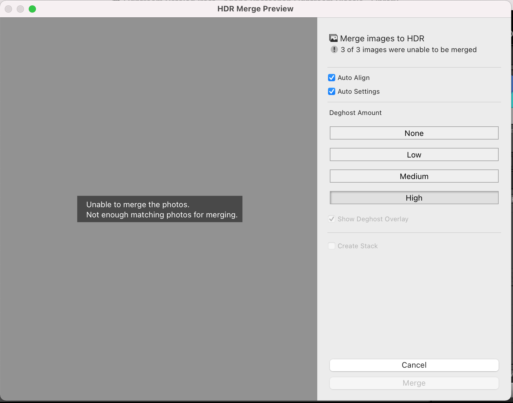 Photo Merge HDR - Error - Adobe Product Community - 13906114
