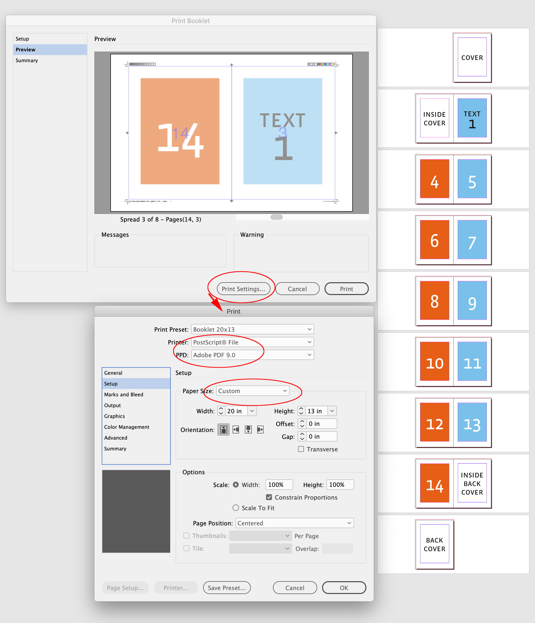No access to printer setup (custom page size) when... - Adobe Product ...