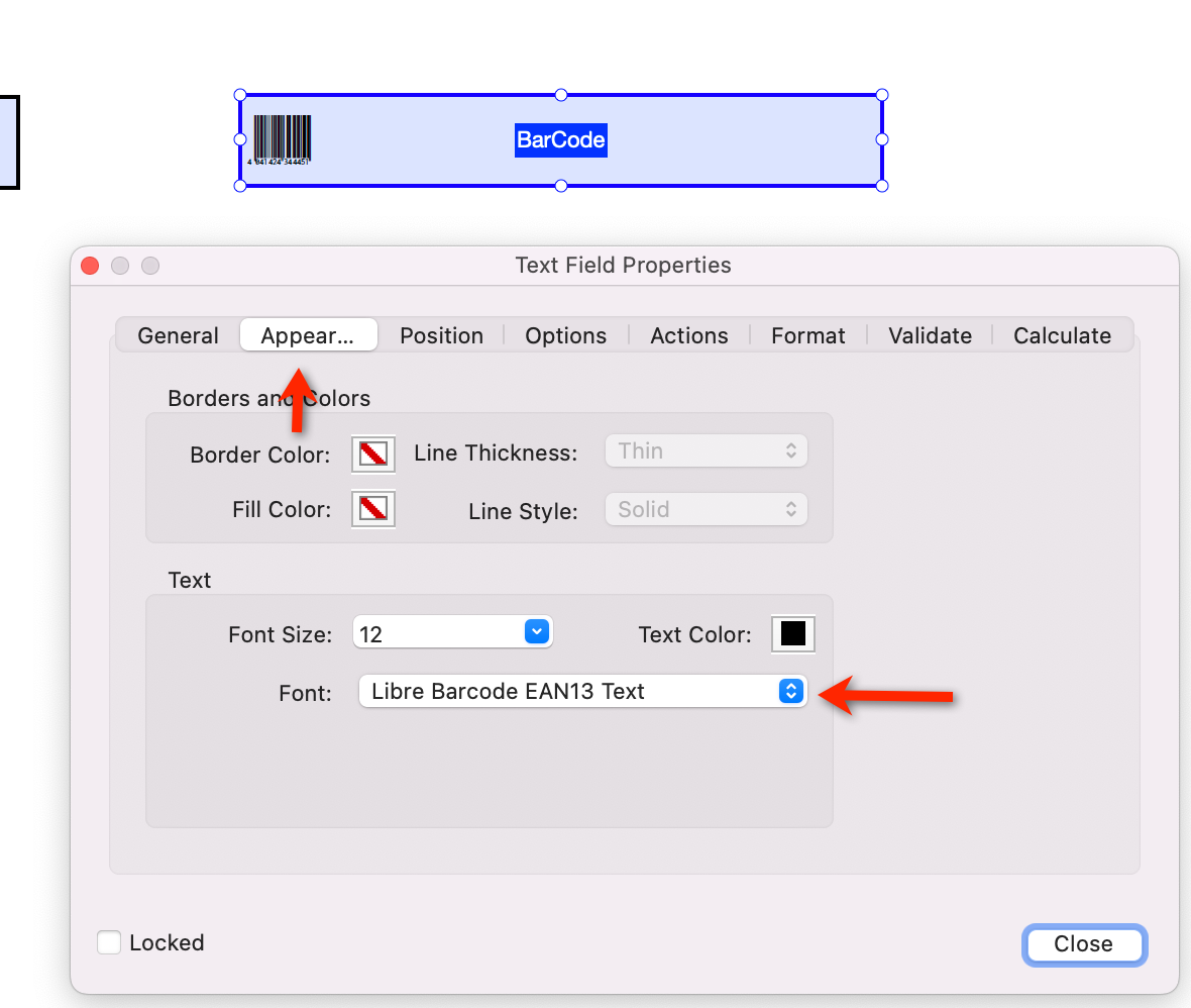 nach eingabe eines Textes soll ein barcode angezei... - Adobe Support ...