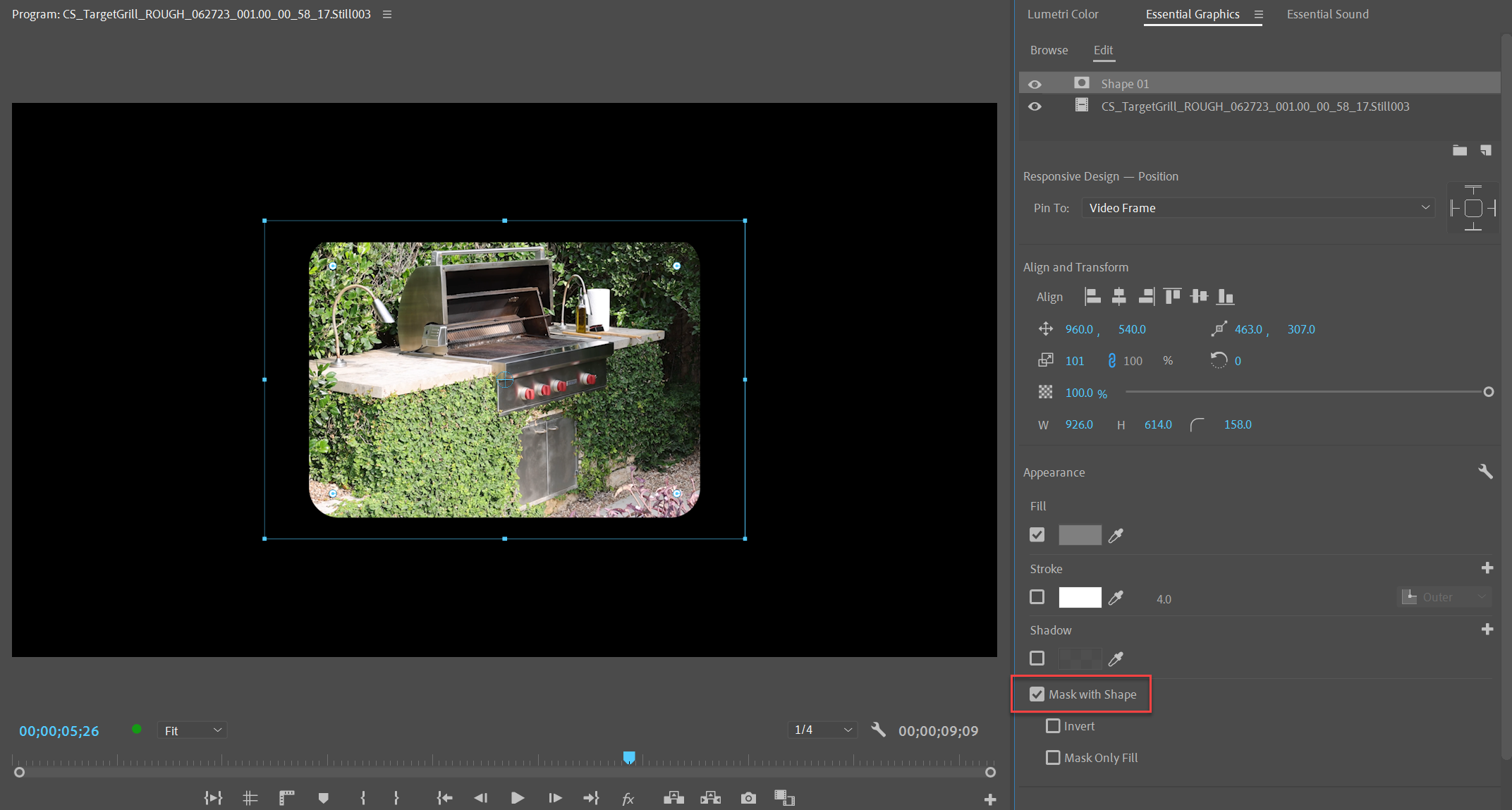 Track, Matte, Key - Changing Graphic/Shape Positio... - Adobe Product ...