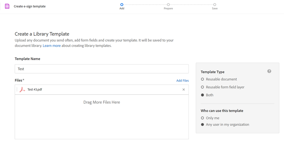 Adobe Esign templates not supported - Adobe Product Community - 13737410
