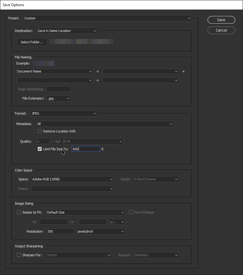image processing 100+ images to be below 600KB but... - Adobe Product ...