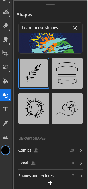 How to get shapes in the mobile app? - Adobe Community - 13929724