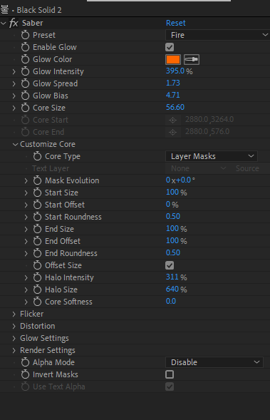 세이버 플러그인을 통해 불효과를 주려하는 검은색 격자틀이 등장하네요 - Adobe Community - 13935881