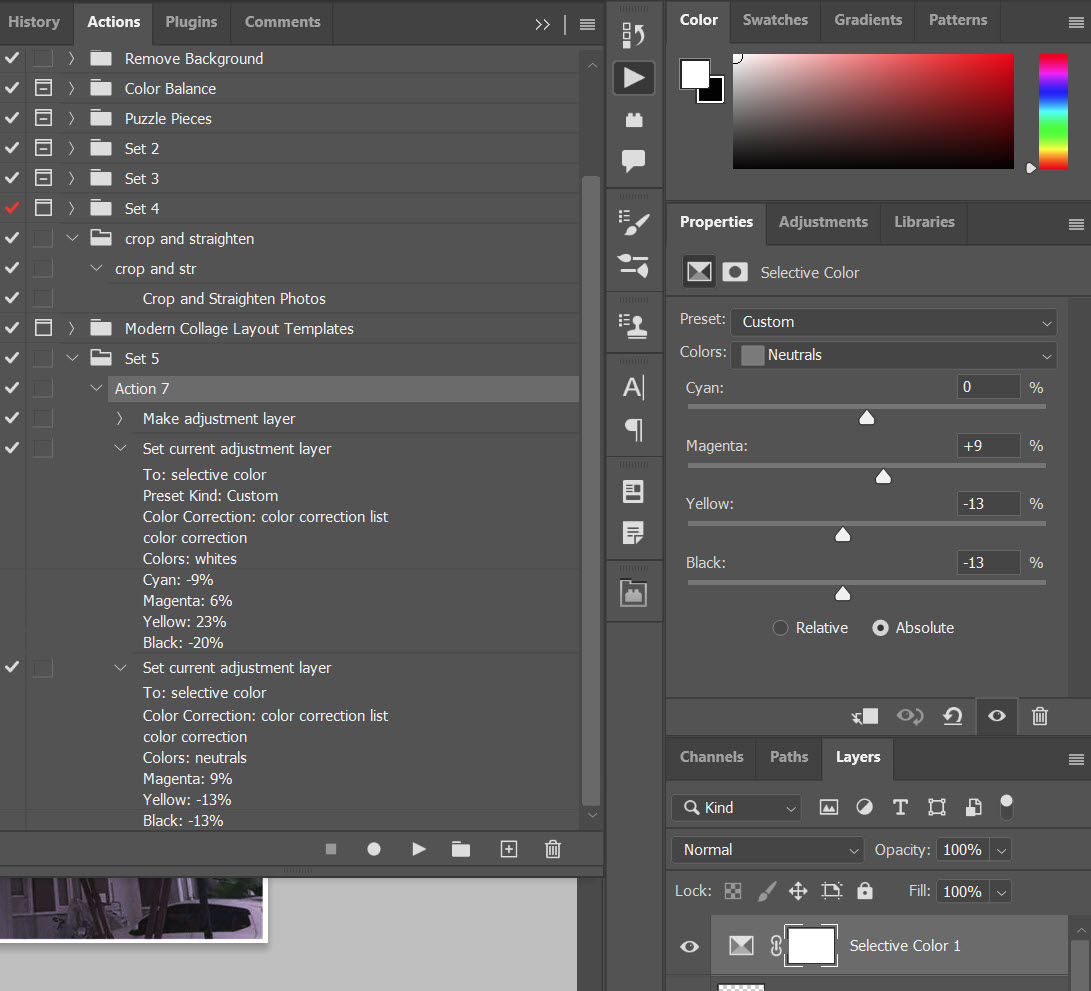 Solved: Re: How To Get Action Recorded in Selective Color ... - Adobe ...