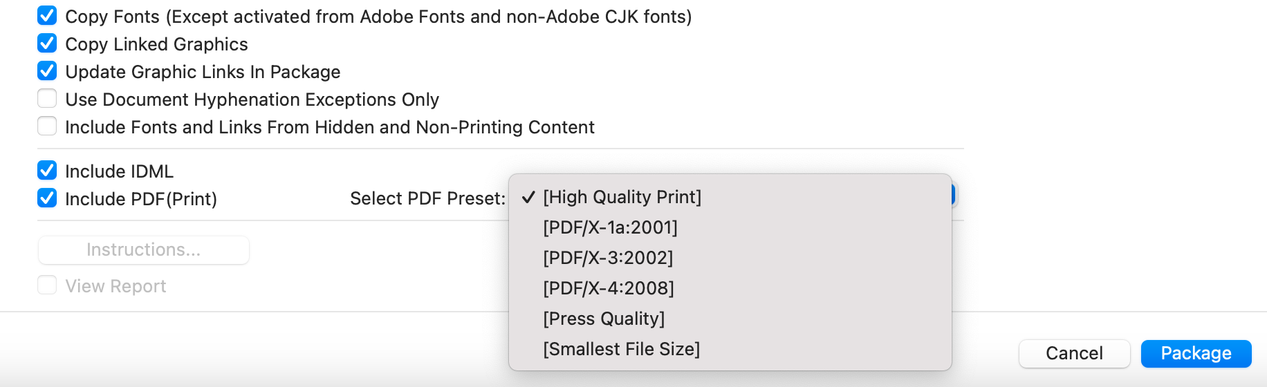 Solved: InDesign Packaging separate pdf folder - Adobe Support ...