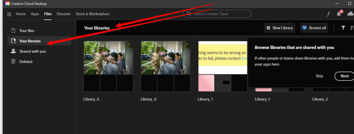 Solved: Can't share new cc libraries - Adobe Community - 13937705
