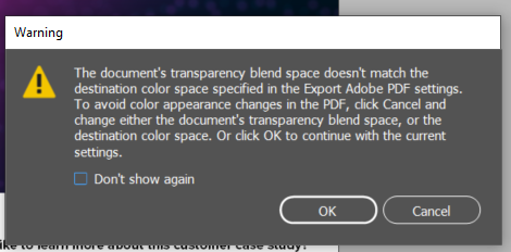 How to fix "document's transparency blend space or... - Adobe Product ...