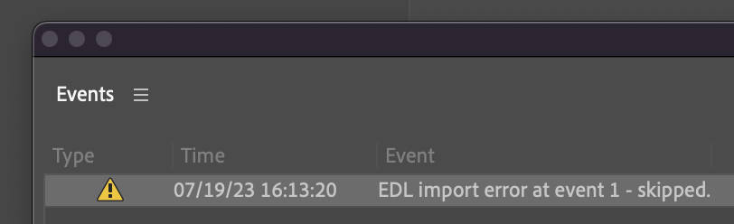 EDL import error at event 1 - skipped ??? - Adobe Product Community ...