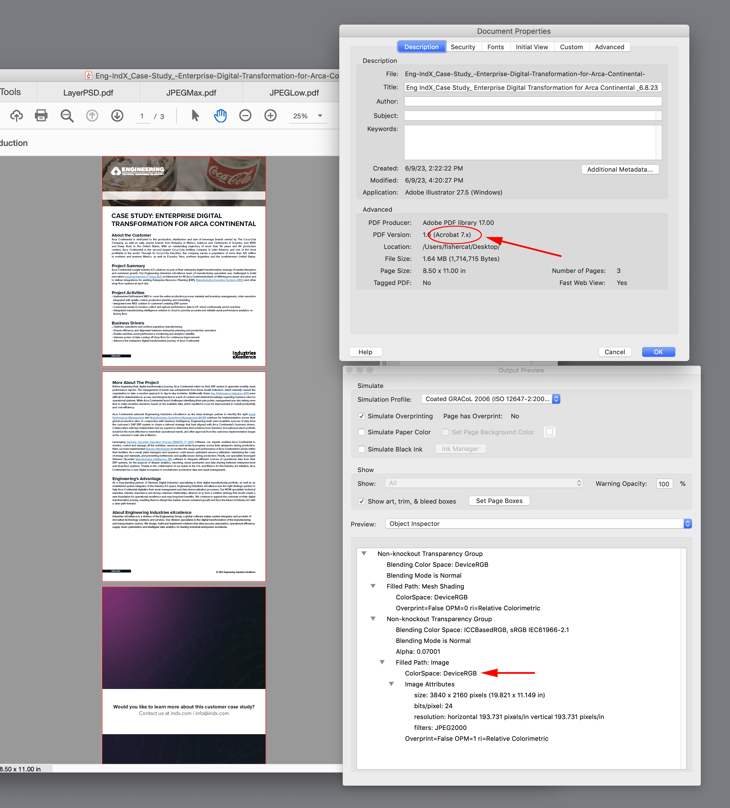 How to fix "document's transparency blend space or... - Adobe Product Community - 13945161