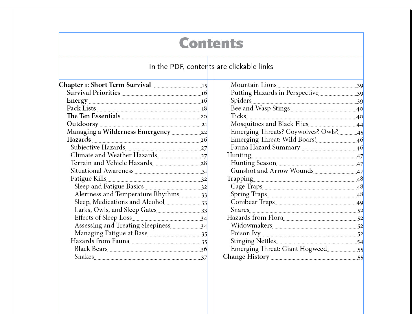 Table of Contents style for starting in next colum... - Adobe Product ...