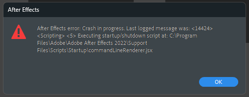 After Effects crash - Adobe Community - 13953853