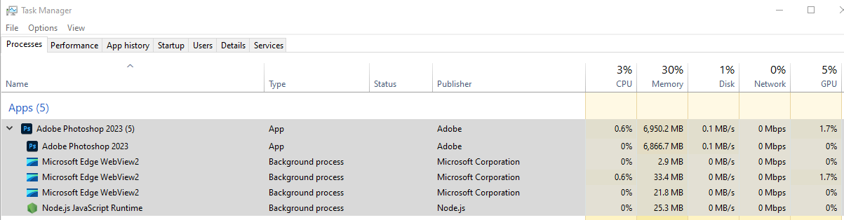 Photoshop is a memory hog - Adobe Community - 13956426