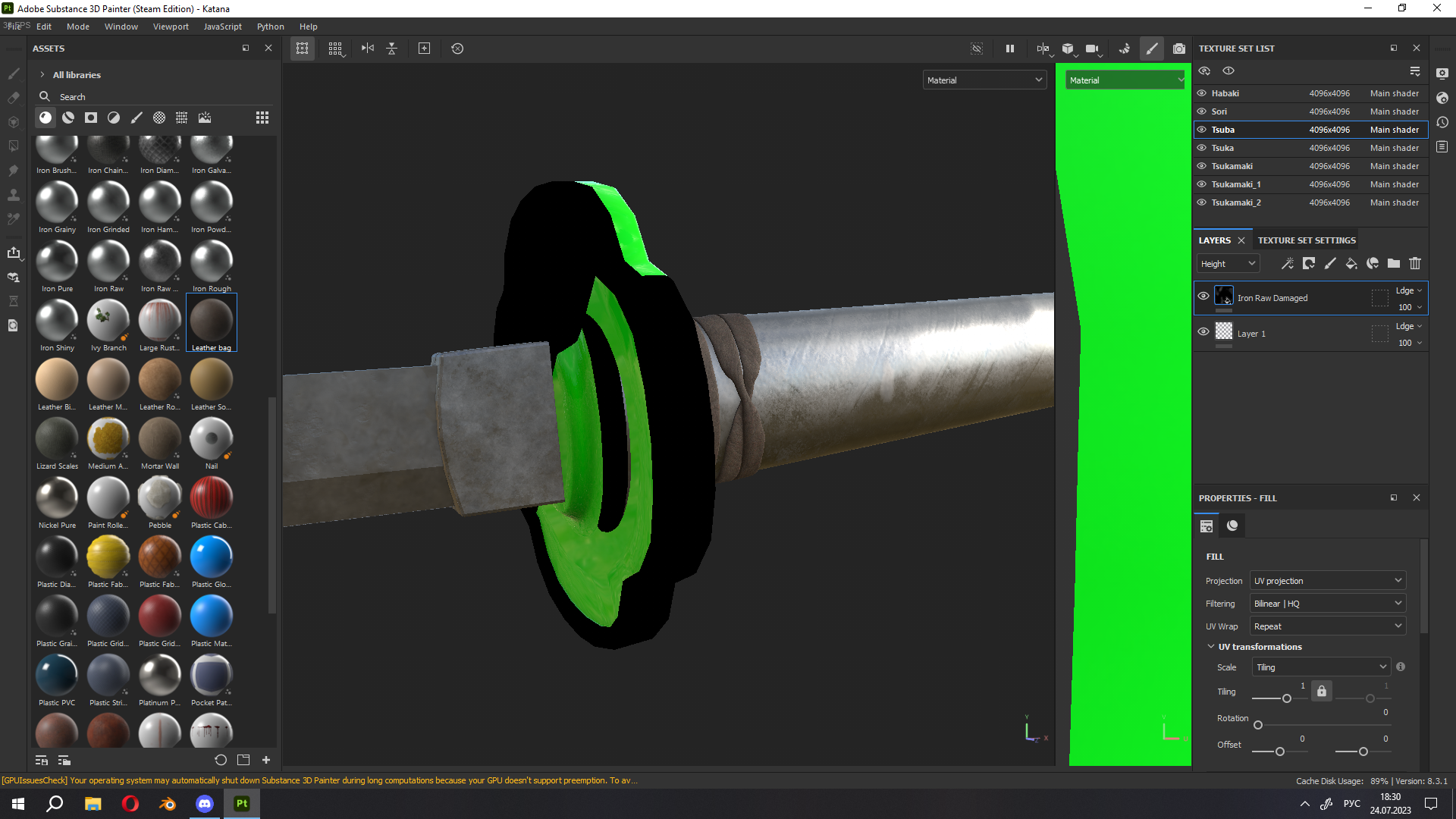 Solved: Wierd artifacts in Substance 3d Painter - Adobe Product Community - 13959857