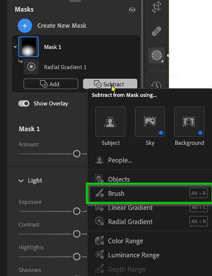 Newbie... create a radial mask but I can't find th... - Adobe Community ...