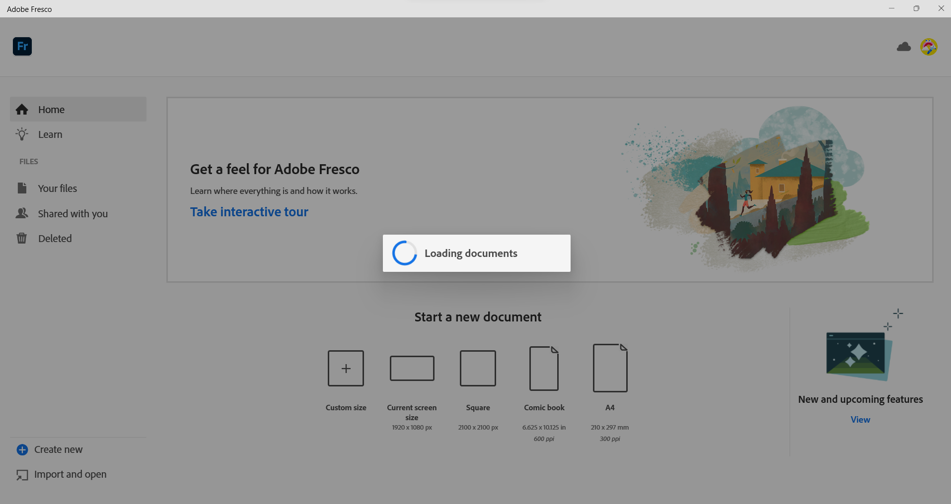 Solved: Opening Fresco results in infinite "loading docume... - Adobe ...