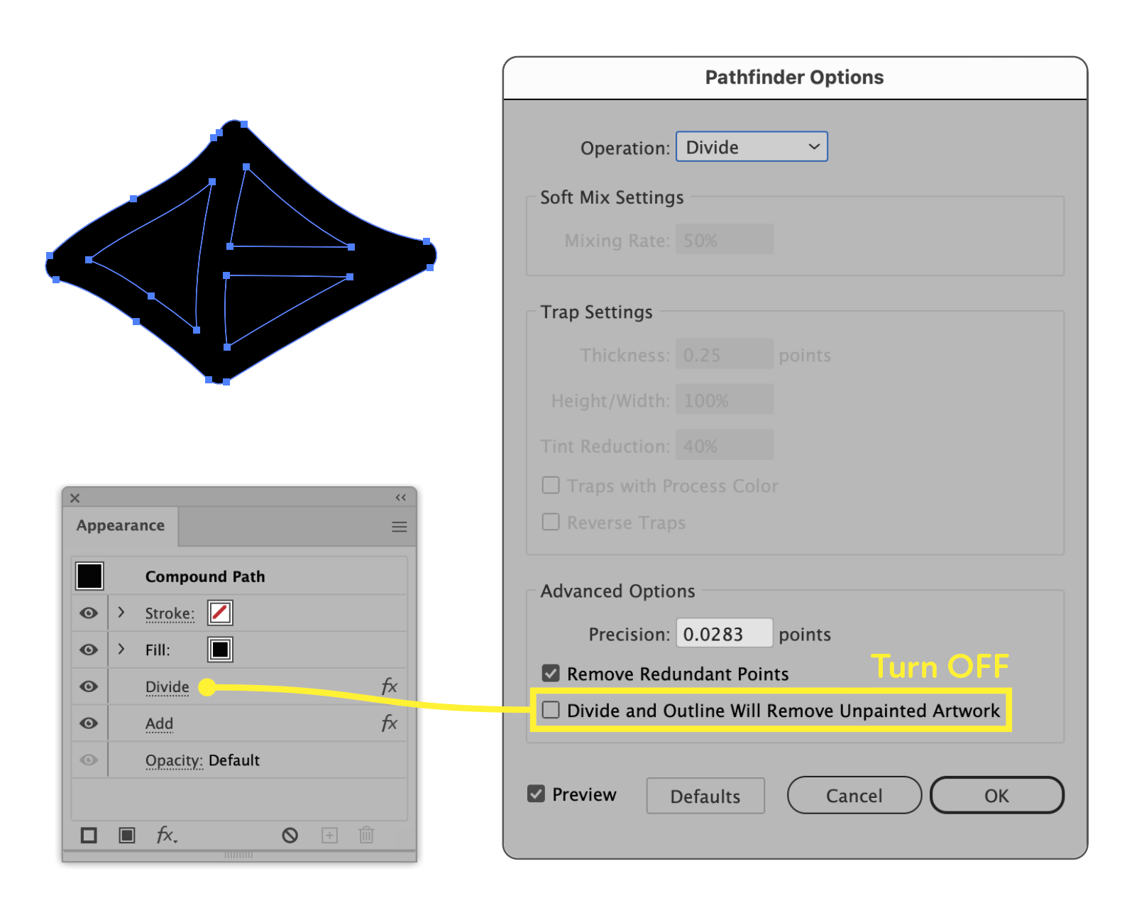 Solved: Removing points from the inside of a shape using s... - Adobe ...