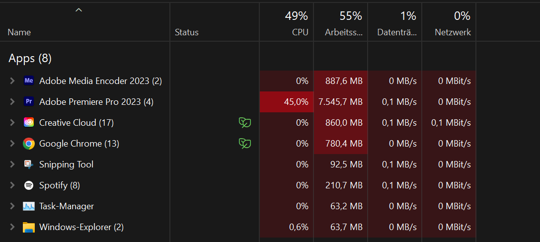 Performance issues after queueing or exporting a v... - Adobe Community - 13971478