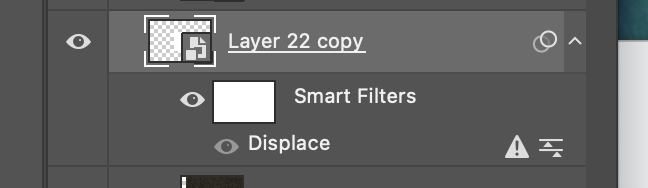 Distort / Displace filter greyed out and an error ... - Adobe Product ...