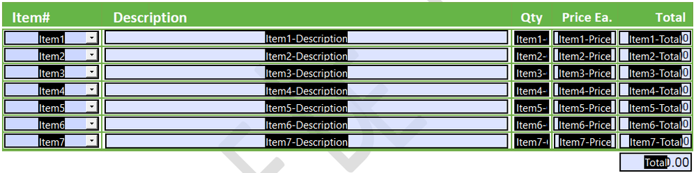 Auto populate item description and price from drop... - Adobe Product Community - 13976010