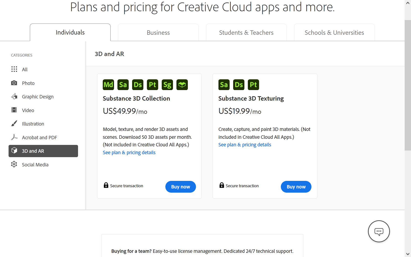 Solved: Adobe substance Plan - Adobe Community - 13975975