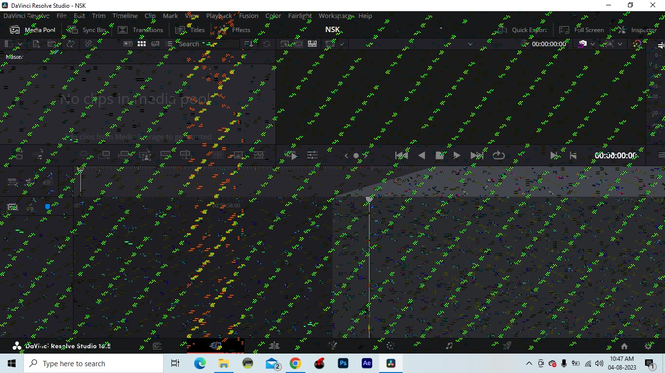 Preview Screen shows glitch lines - Adobe Support Community - 13985225
