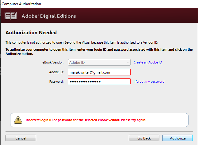I cannot download a book through my Adobe ID - Adobe Support Community - 13987489