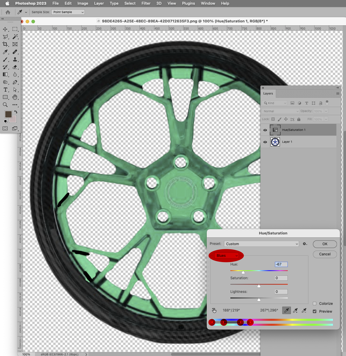 How to change the color of an object in an image - Adobe Community ...