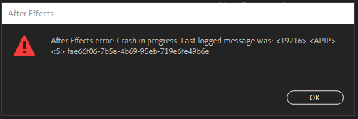 Solved: After Effects can't continue: sorry, After Effects... - Adobe Product Community - 13994267