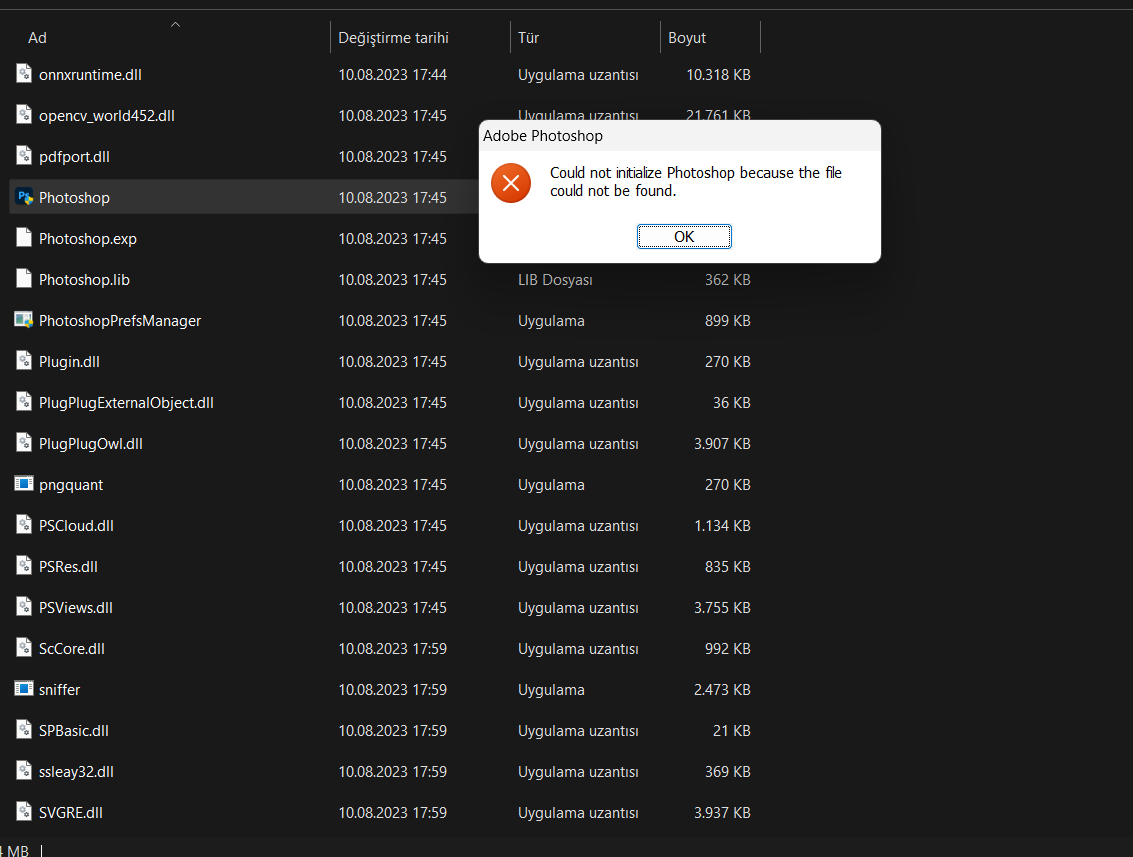 Photoshop couldn't work - Adobe Community - 13999424