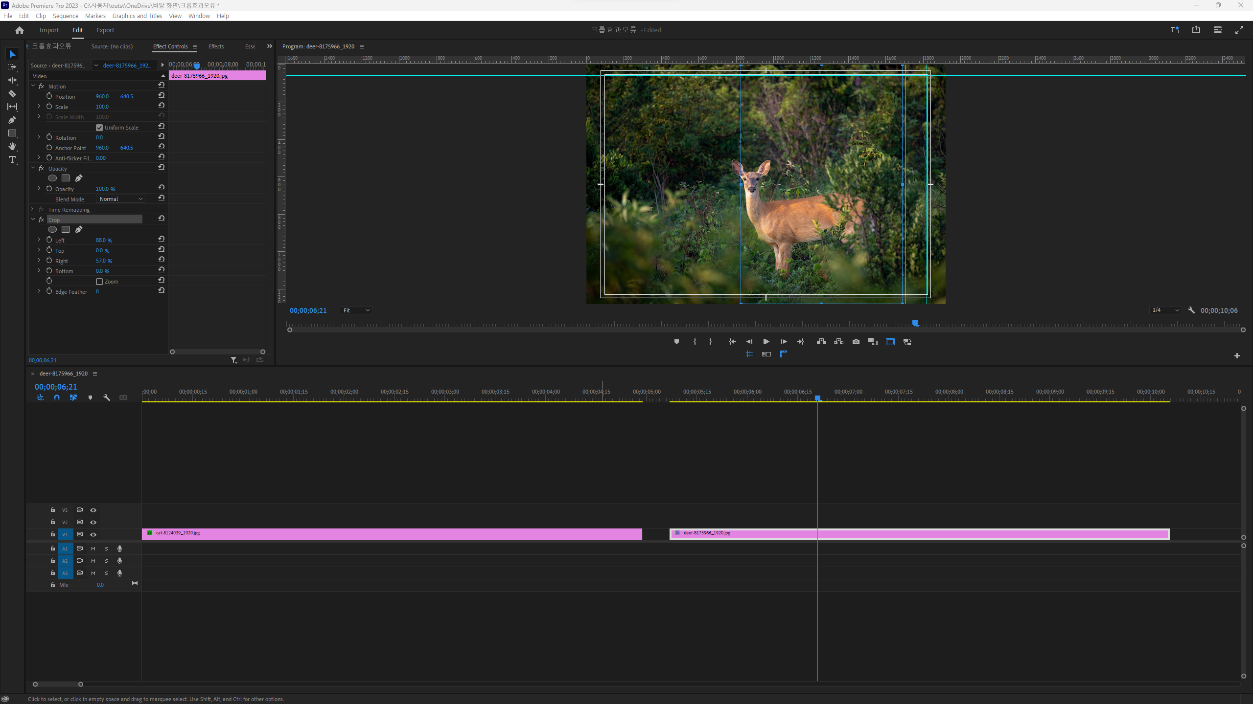 크롭효과 적용이 안돼요.... - Adobe Community - 14008771