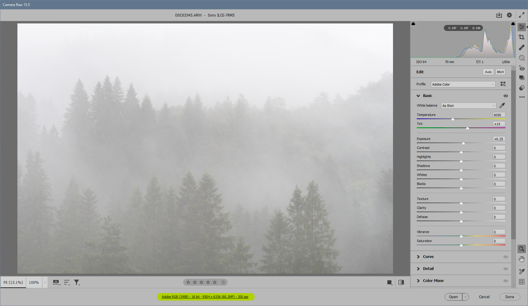 Raw images 16bit become 8bit in Photoshop 2023 - Adobe Community - 14008970
