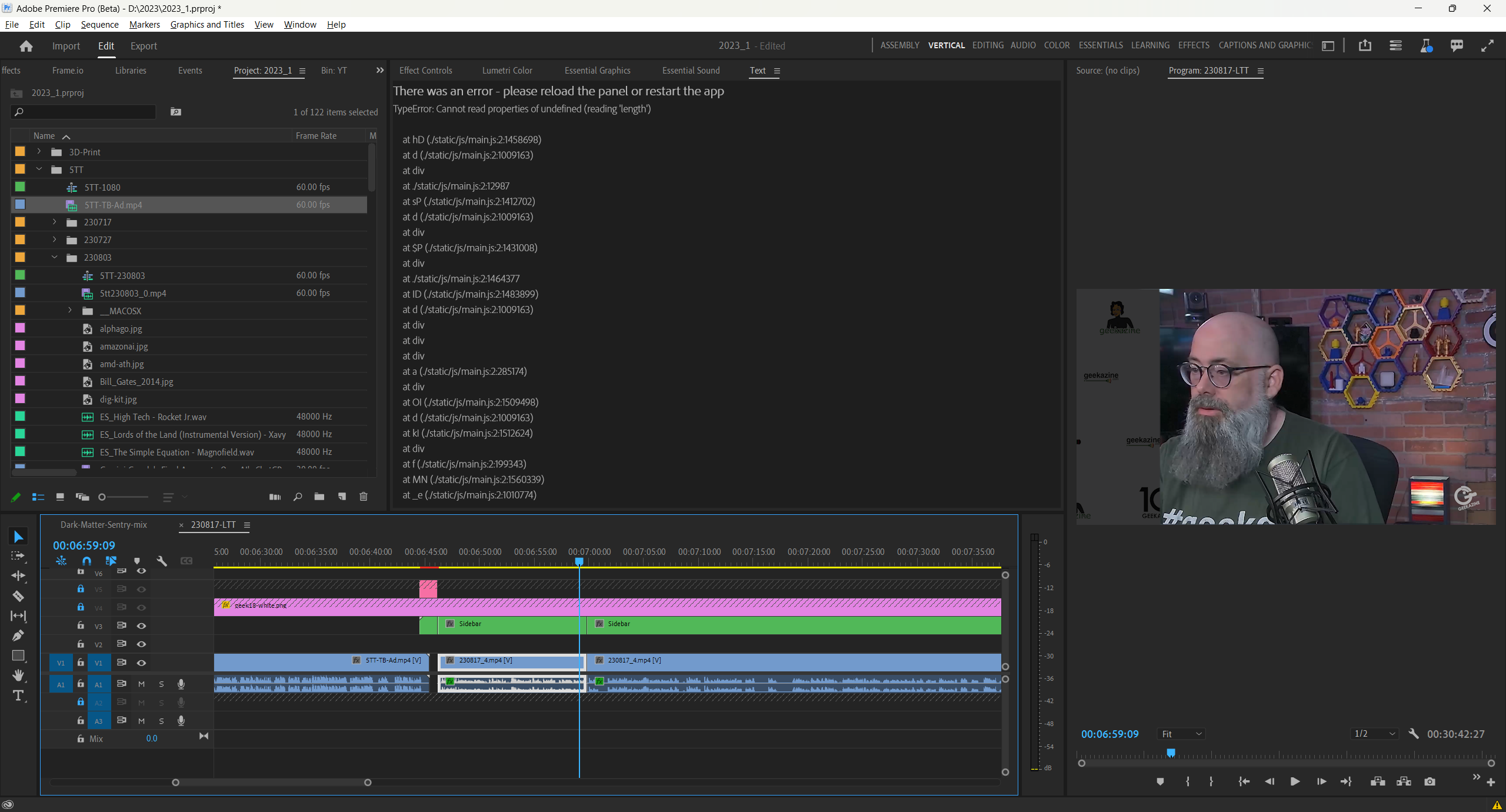 There was an error - please reload or restart the ... - Adobe Community ...