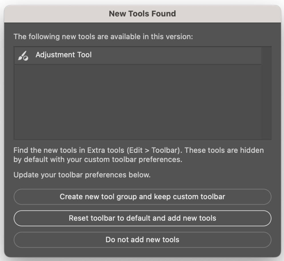 New Tools Found dialog in Photoshop (beta) - Adobe Product Community ...