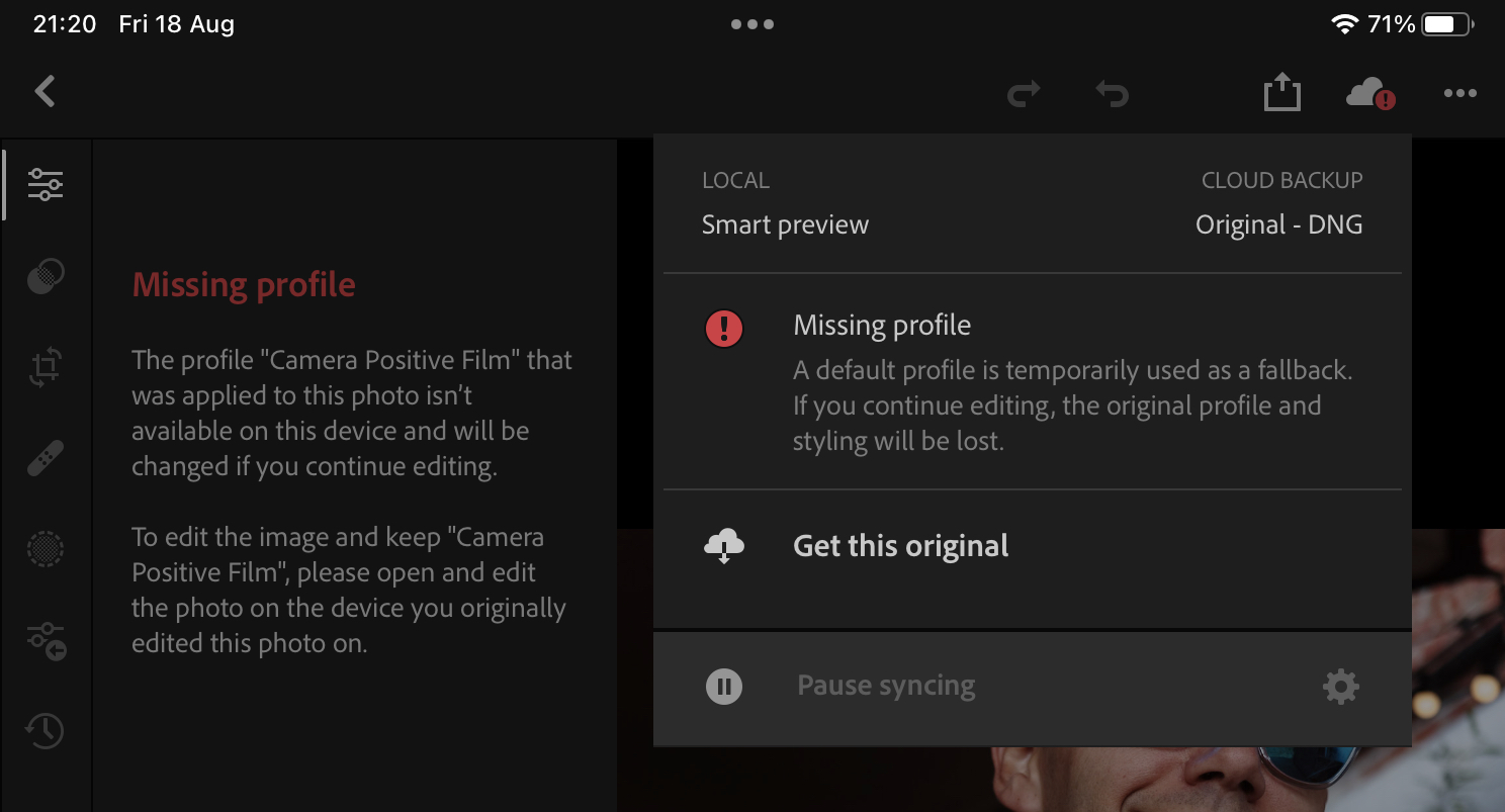 P: Camera-Matching Profiles in LrD but not in LrM ... - Adobe Community ...